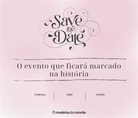 Convites Save The Date Para Editar E Imprimir Modelos De Convite