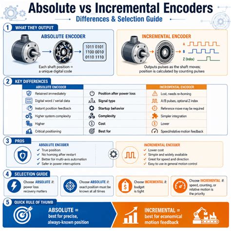 Absolute Vs Incremental Encoders Differences And Selection Guide Itrustbot