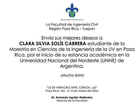 Estudiante De Posgrado Inicia Estancia En El Extranjero Facultad De