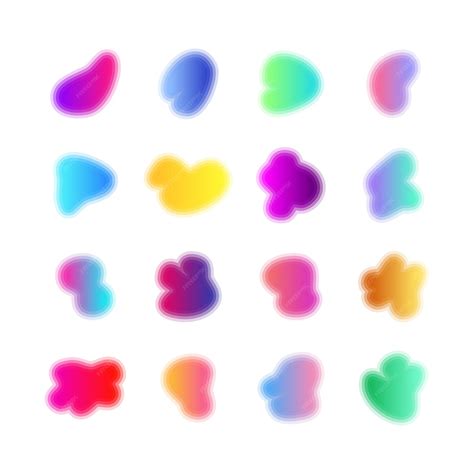 Premium Vector Gradient Liquid Blob Shapes