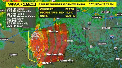 Pete Delkus On Twitter Severe Thunderstorm Warning For Erath County