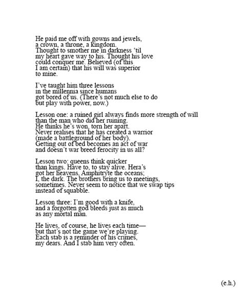 Persephone Writes Her Memoirs Poem Quotes Poetry Words Poetry Quotes