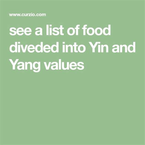 see a list of food diveded into yin and yang values in 2024 food