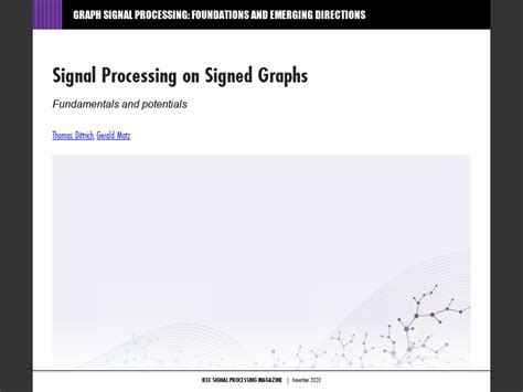 Ieee Signal Processing Magazine November 2020
