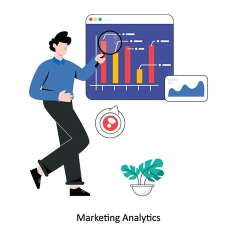 Marketing Analytics Flat Style Design Vector Illustration Stock