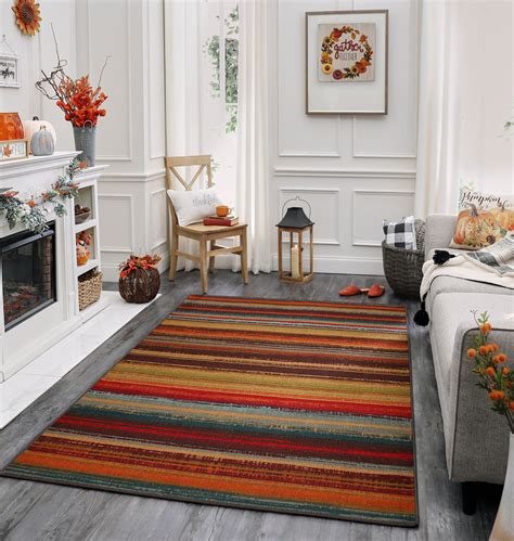 Mohawk Home Avenue Stripe Indoor Outdoor Area Rug 5 X 8 Multi