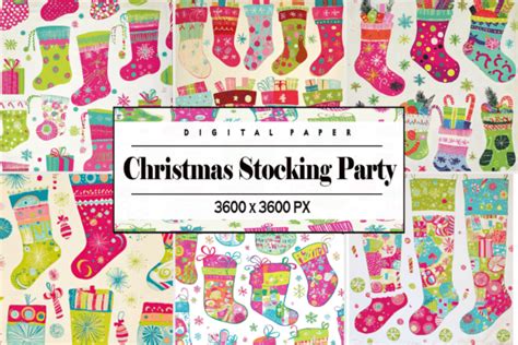 Christmas Stocking Party Graphic By Printable Design · Creative Fabrica