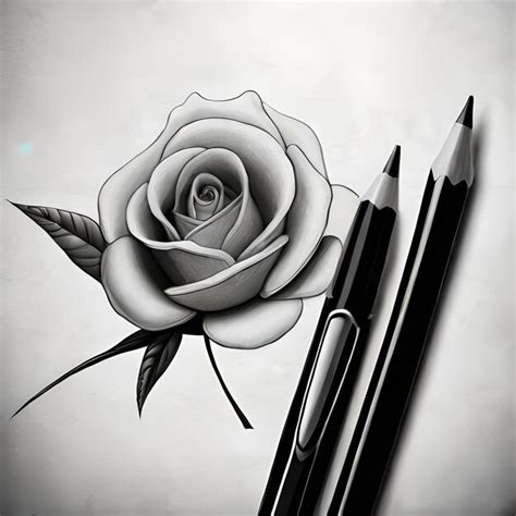 Premium Ai Image Flowers Drawn In Pencil