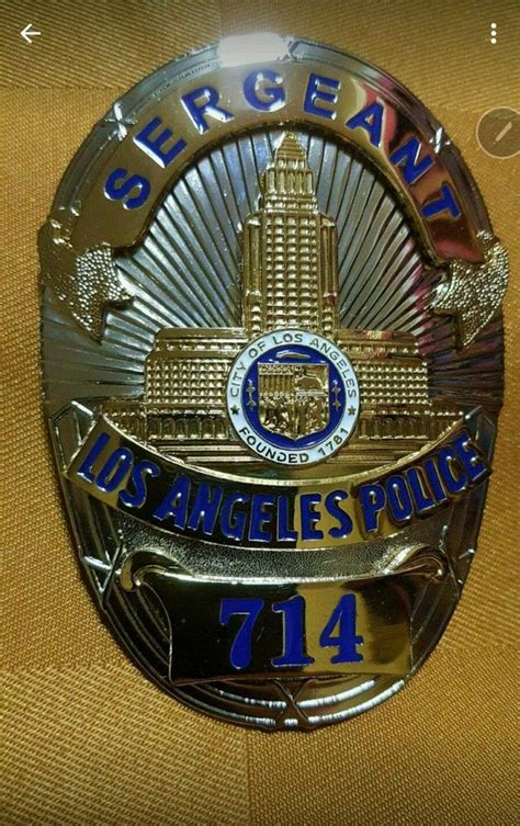 🆕🚨lapd Sergeant Badge🚨🔊⏰ 3 Days Only Full Size 1821442732