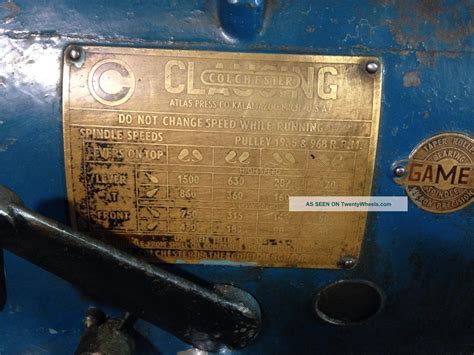 Clausing Colchester 13 X36 Metal Lathe 2 Chucks Tracer Gunsmith