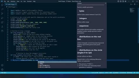 How To Create A Nonagonal Snowflake Using Python And Turtle Graphics Youtube
