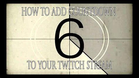 HOW TO: Adding Countdown/timer to twitch stream - YouTube