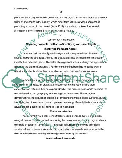 Marketing Module Literature Review Example Topics And Well Written Essays 1000 Words