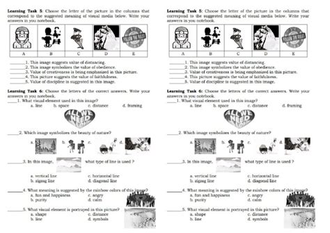 Visual Elements Worksheet Pdf