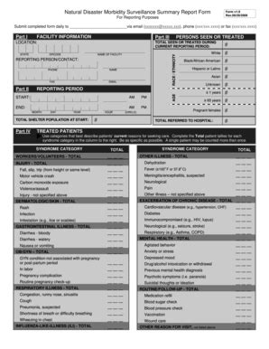 Fillable Online Emergency Cdc Natural Disaster Morbidity Surveillance