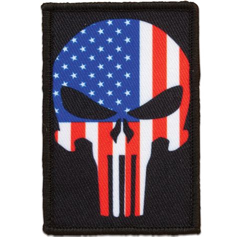 U S Flag Punisher Skull Morale Patch Armed Forces Supply