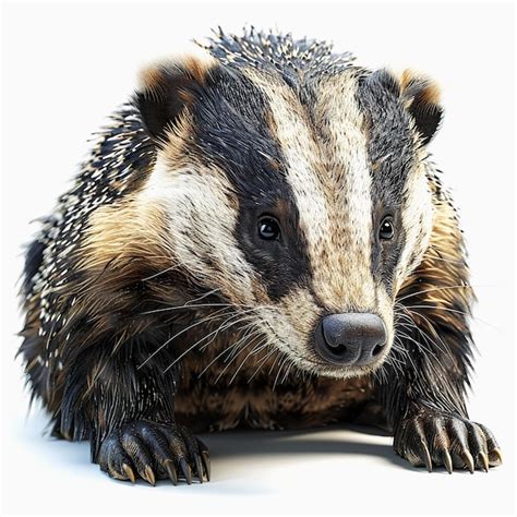 Premium Photo Realistic Badger Cartoon Illustration 3d Rendered Of