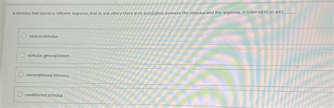 solved a stimulus that causes a reflexive response that is