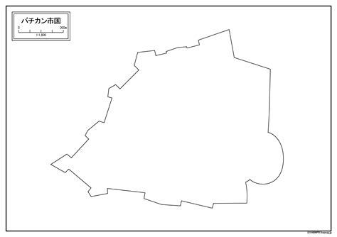 バチカン市国の白地図を無料ダウンロード 白地図専門店