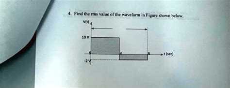 Get Answer 4 Find The Rms Value Of The Waveform In Figure Shown