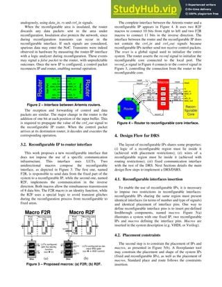 A NoC Based Infrastructure To Enable Dynamic Self Reconfigurable Systems PDF
