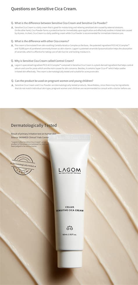 LAGOM Cellus Sensitive Cica Cream 60ml | Skinsider