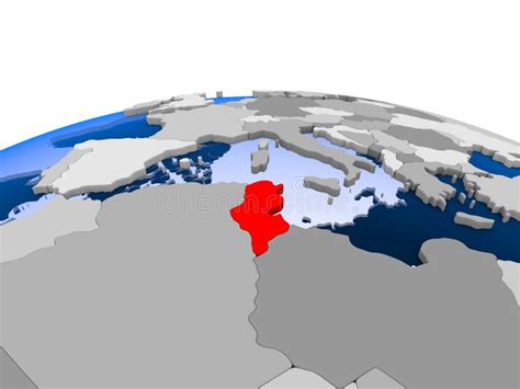 Libya on political globe stock illustration. Illustration of ...