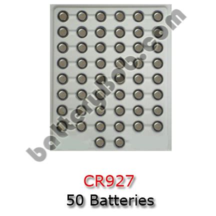 Tray of 50 CR927 Lithium Coin Cell Batteries 3 Volt 3 mAh - Specialty ...