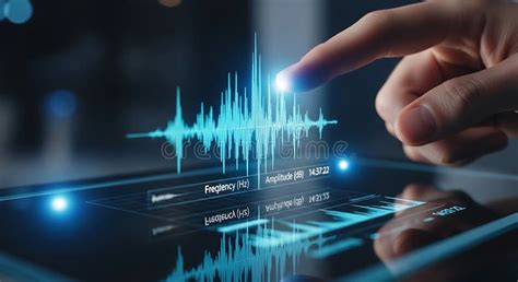 A Person S Hand Is Interacting With A Digital Touchscreen Displaying A Blue Stock Illustration