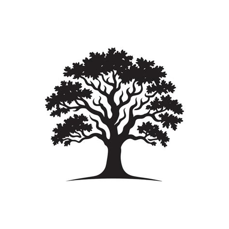 Oak Tree Simple Vector Art Icons And Graphics For Free Download