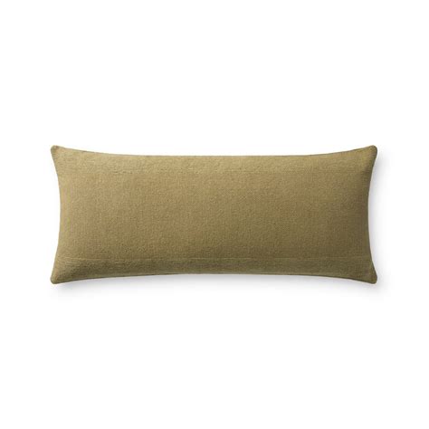 Leanne Ford X Loloi Medlock Pillow In Olive Maison Roseaux