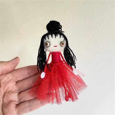 Tiny Lydia Deetz Inspired Rag Dolly Made To Order Etsy