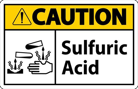 Caution Sulfuric Acid Sign On White Background 14832841 Vector Art At