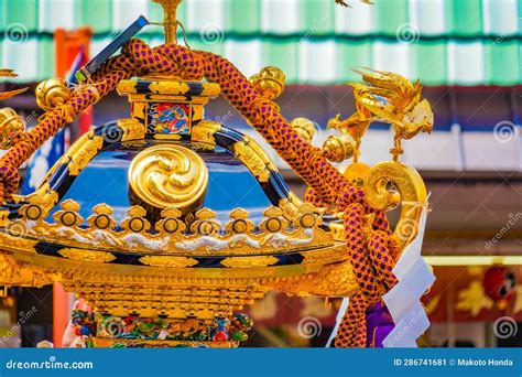 Mikoshi Sensoji Temple Of The Three Shrines Festival Stock Image