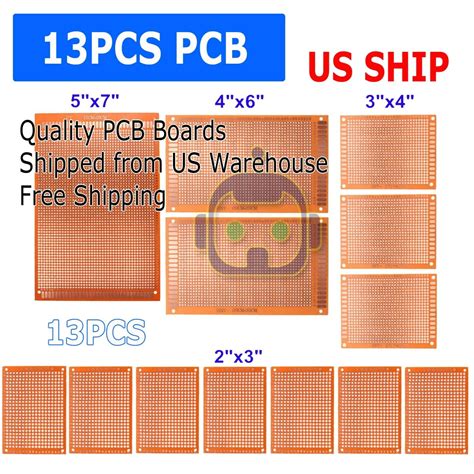 13pc Prototyping Board Pcb Printed Circuit Prototype Breadboard