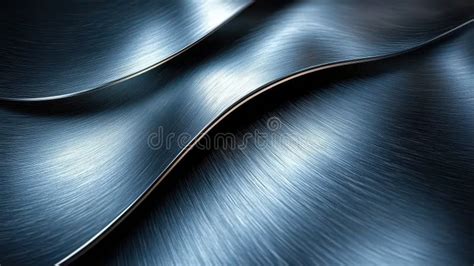 Abstract Metallic Waves Texture With Smooth Flowing Surfaces Stock