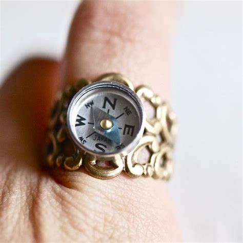 Compass Ring Working Compass Made In Usa Findings Etsy Working