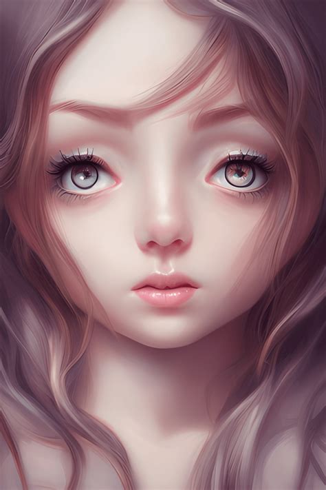 Adorable Cute Girl Clam With Dreamy Eyes Nursery Art · Creative Fabrica
