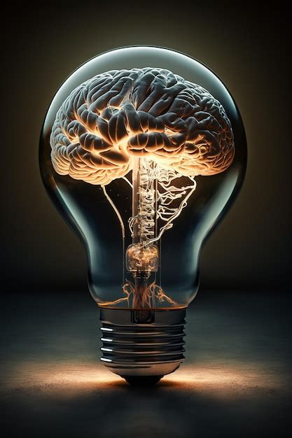 Premium Photo Brains In A Light Bulb Generative Ai