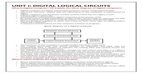 Download Pdf Unit 1 Digital Logical Circuits Weeblyashishmodi