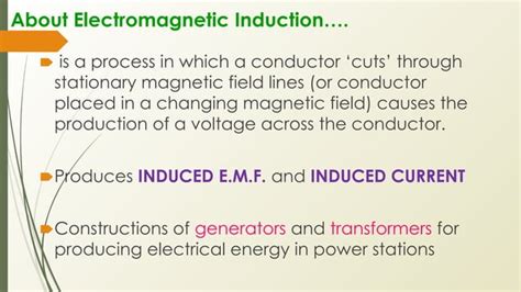 Electromagnetic Induction Full Pptx Igcse Pptx