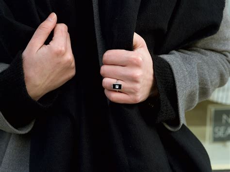 Art Deco 18ct Gold And Platinum Onyx And Diamond Rectangular Ring 272h The Antique Jewellery