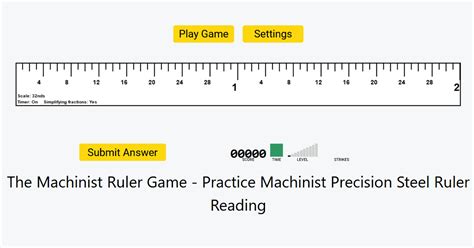 The Machinist Ruler Game Practice Machinist Precision Steel Ruler Reading