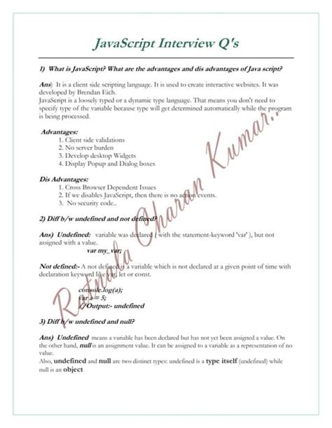 javascript es5 interview questions and answers pdf