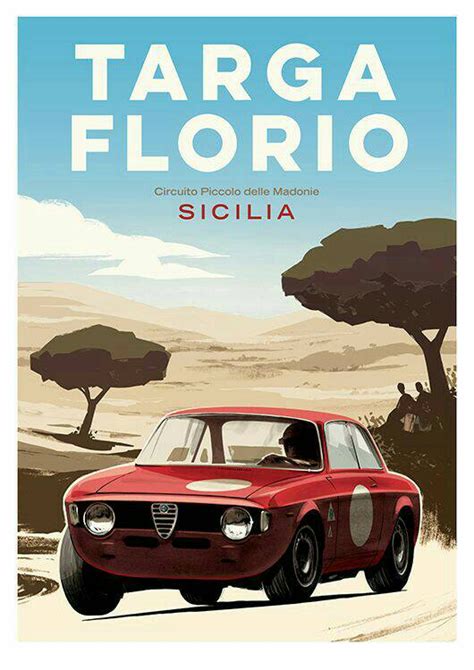 Targa Florio Vintage Racing Poster Old Classic Cars Classic Cars