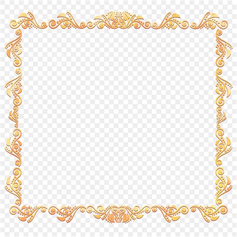 Golden Pattern Border Png Image Classical Pattern Pattern Golden Border Golden Frame Vintage
