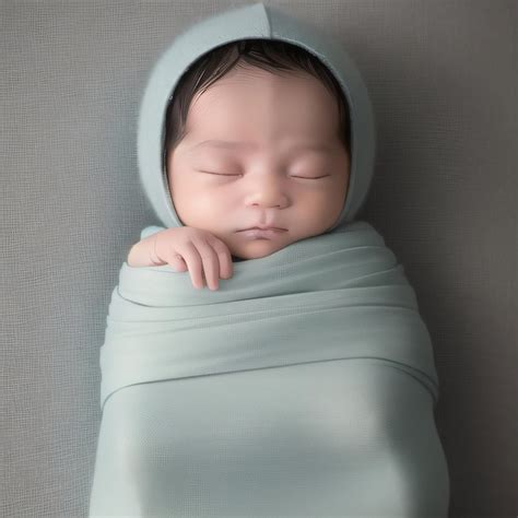 Premium Ai Image Newborn Baby Wrapped In Blanket
