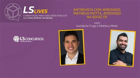 📽 Confira A Entrevista Com O Professor Orientador Matheus Motta Aprovado Em Diversos Concursos