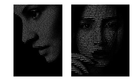 Text Portrait Effect In Photoshop Tutorial Video Behance