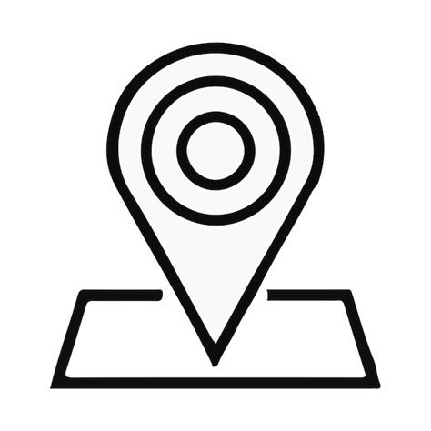 Simple Location Pin Icon Premium AI Generated Vector